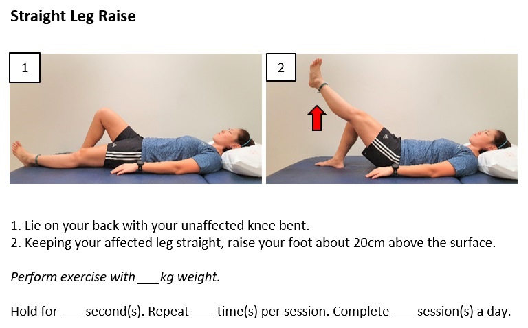 Types of Exercises - Tan Tock Seng Hospital